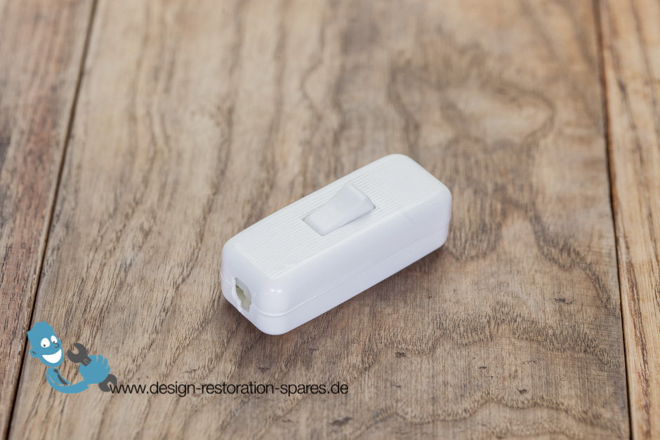 Original 60s Style | In Line Cable Cord Light Switch | Black and White